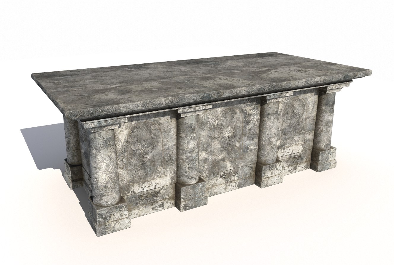 3D old stone altar - TurboSquid 1501959