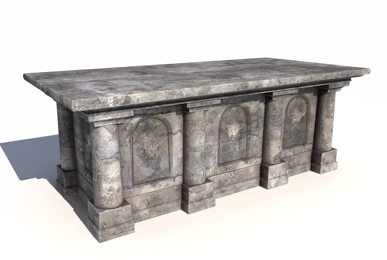 Old stone altar 3 3D - TurboSquid 1501961