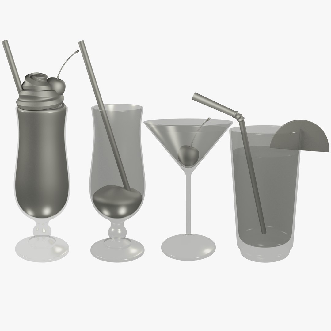 3D cocktails v2 model - TurboSquid 1502228