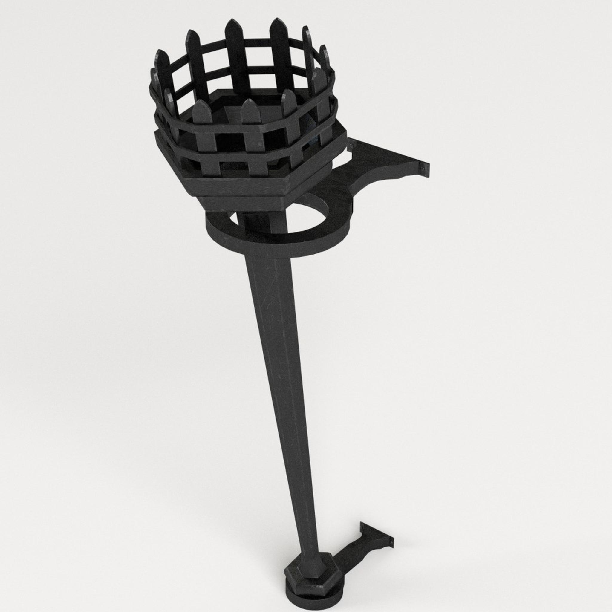 dungeon medieval iron torch max