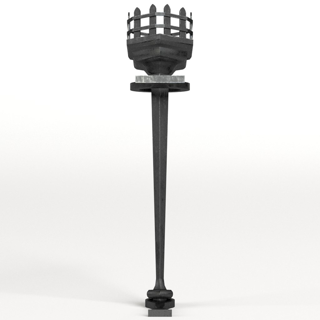 dungeon medieval iron torch max