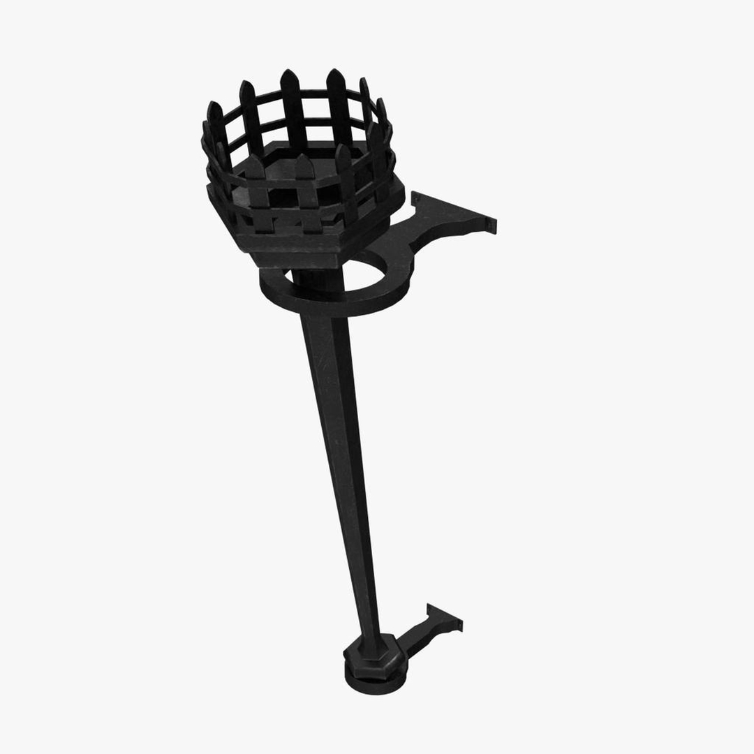 dungeon medieval iron torch max