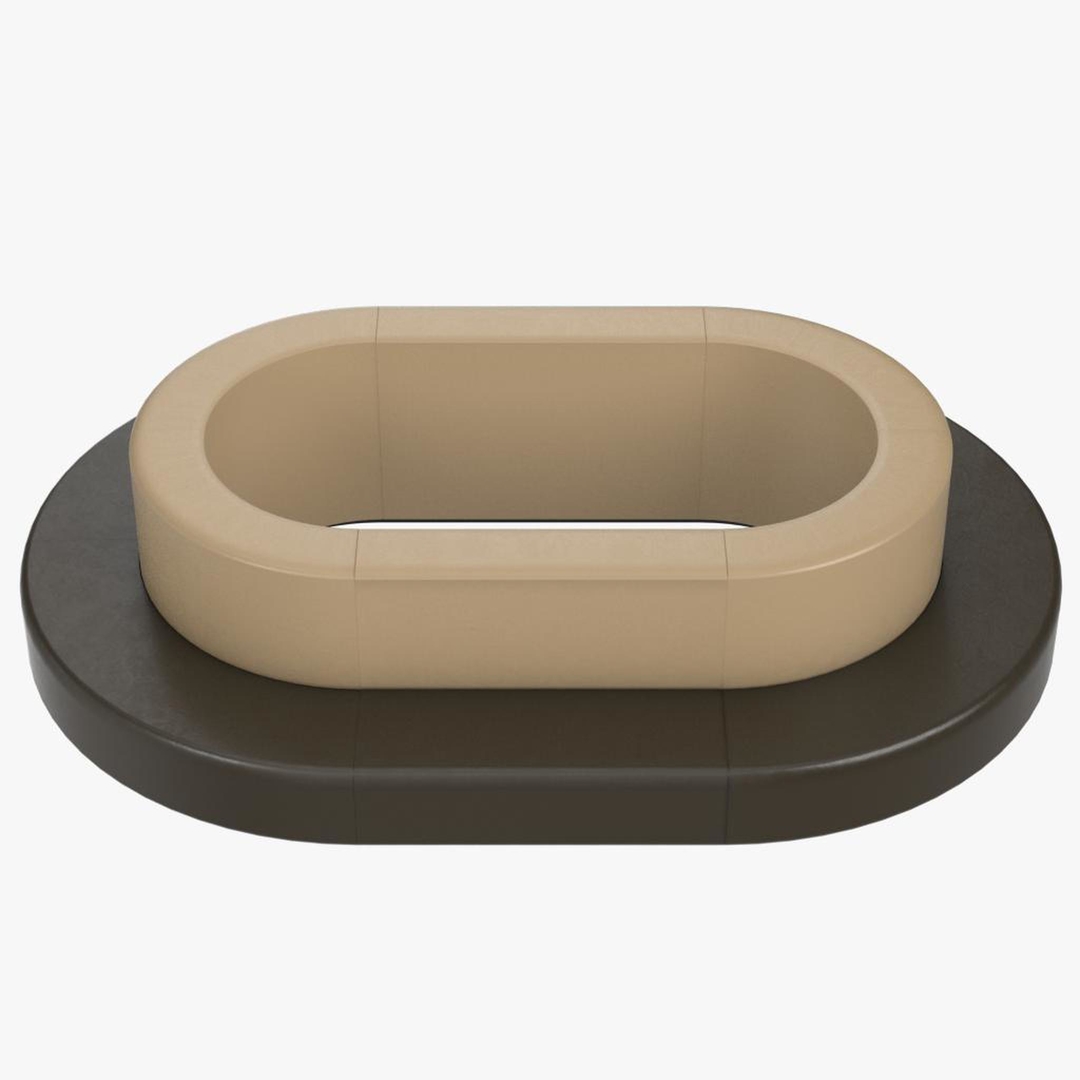 oval couch sofa 3d fbx