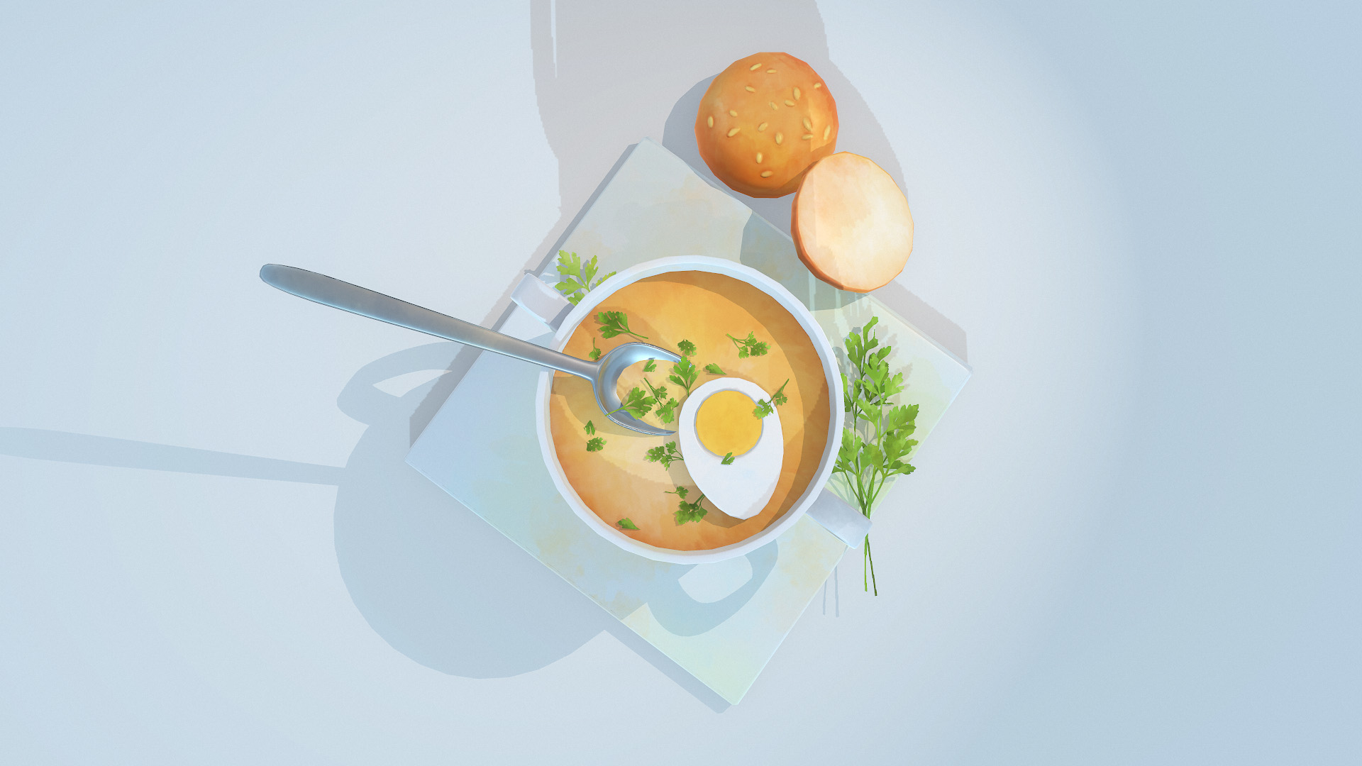 3D stylized soup bowl model - TurboSquid 1502277