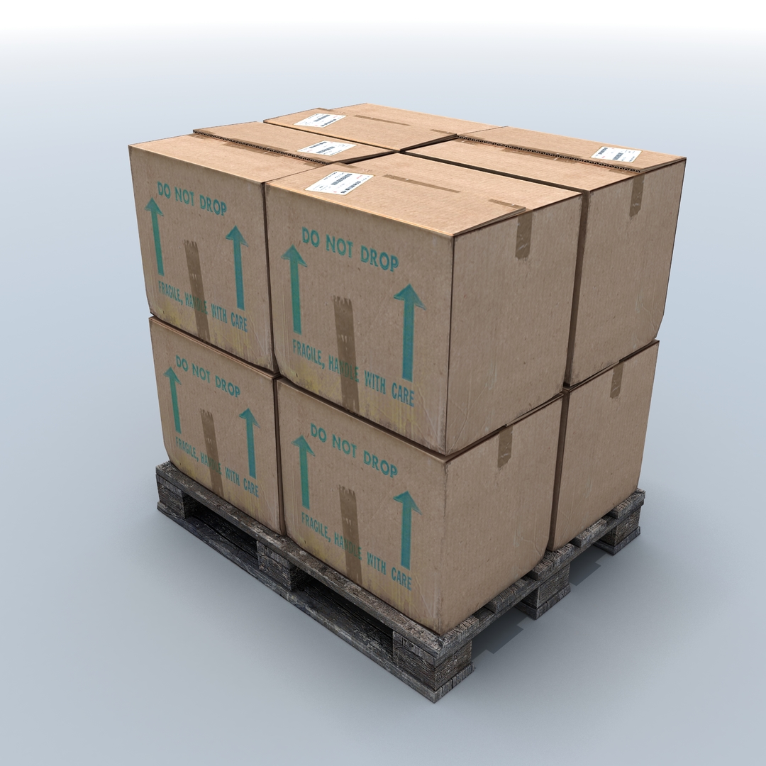 modelo 3d Caja Pallet Stack 01 - TurboSquid 1502302