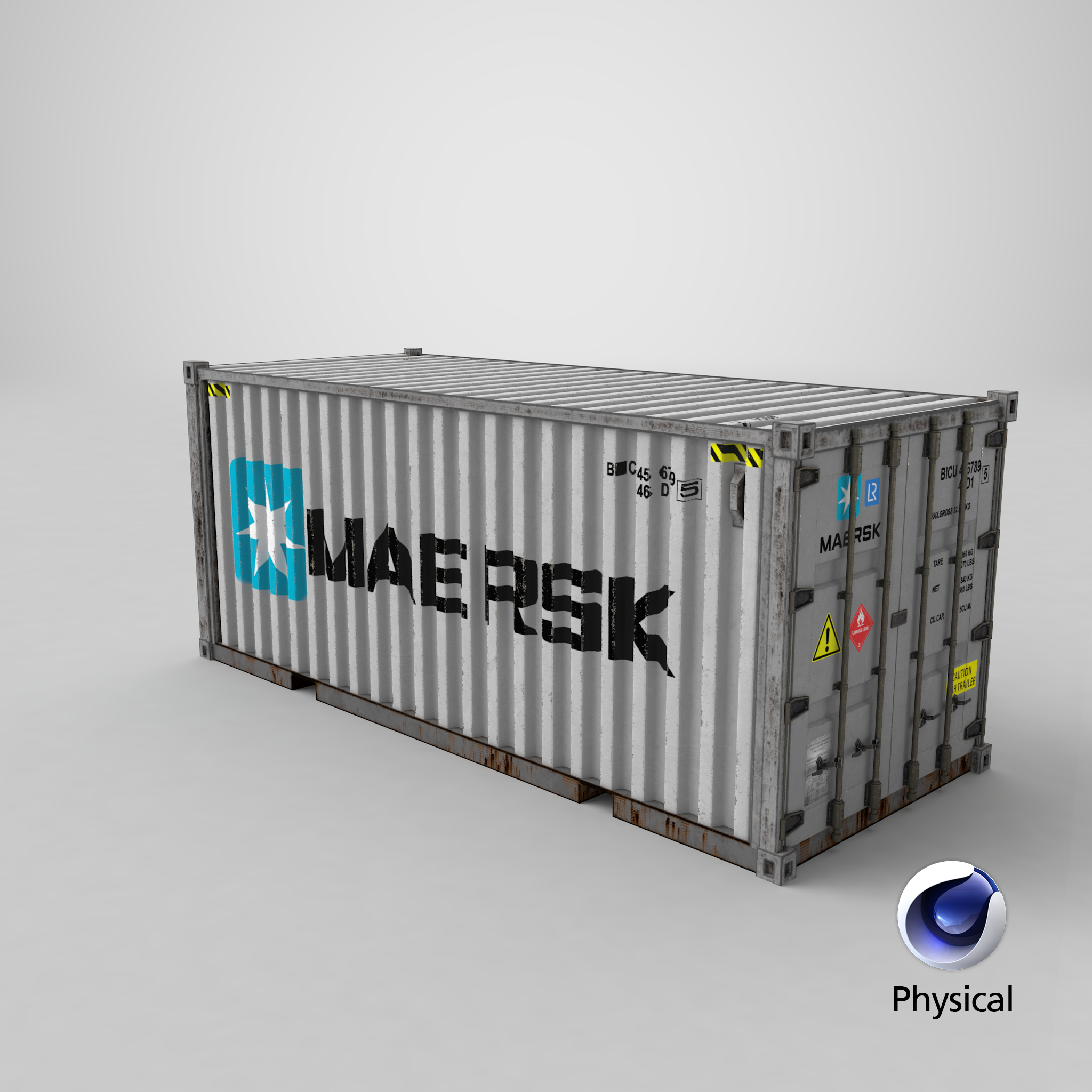 modelo 3d Contenedor de envío Maersk 1 TEU - TurboSquid 1493212
