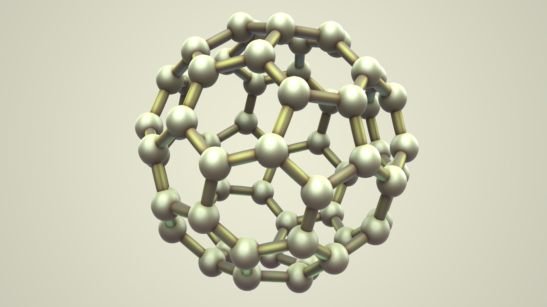 3D carbon structure fullerene model - TurboSquid 1502874