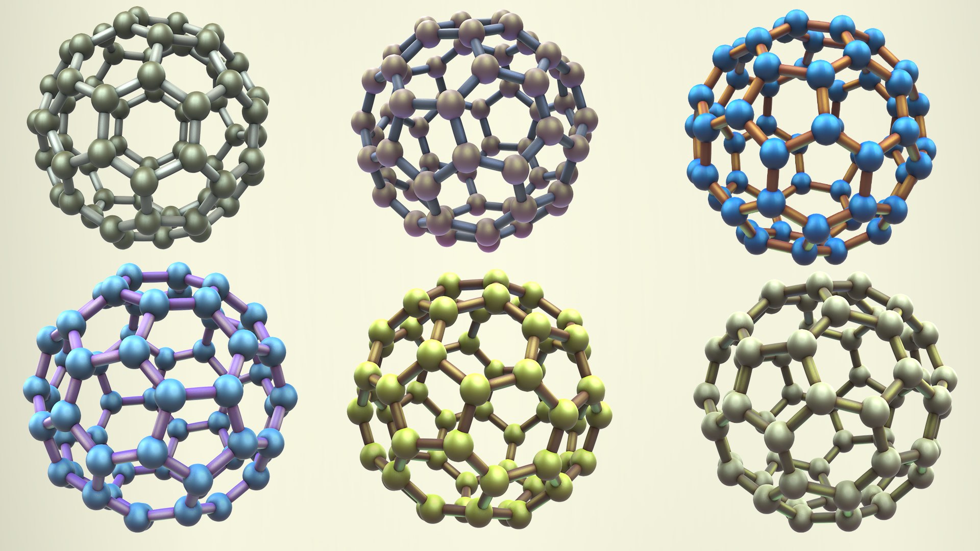 3D model carbon structure fullerene - TurboSquid 1502894