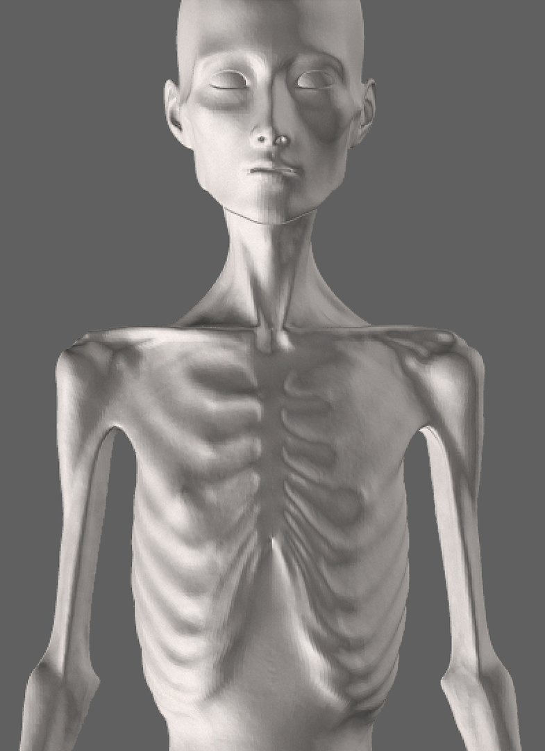 Anorexic female 3D model - TurboSquid 1503283
