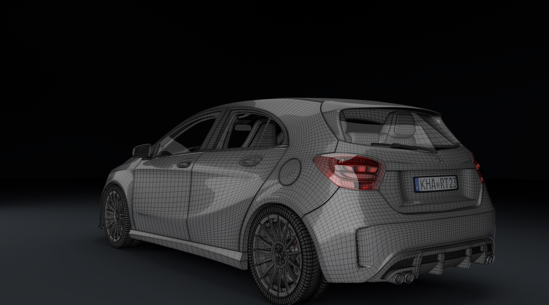 Mercedes benz a45 model - TurboSquid 1503404