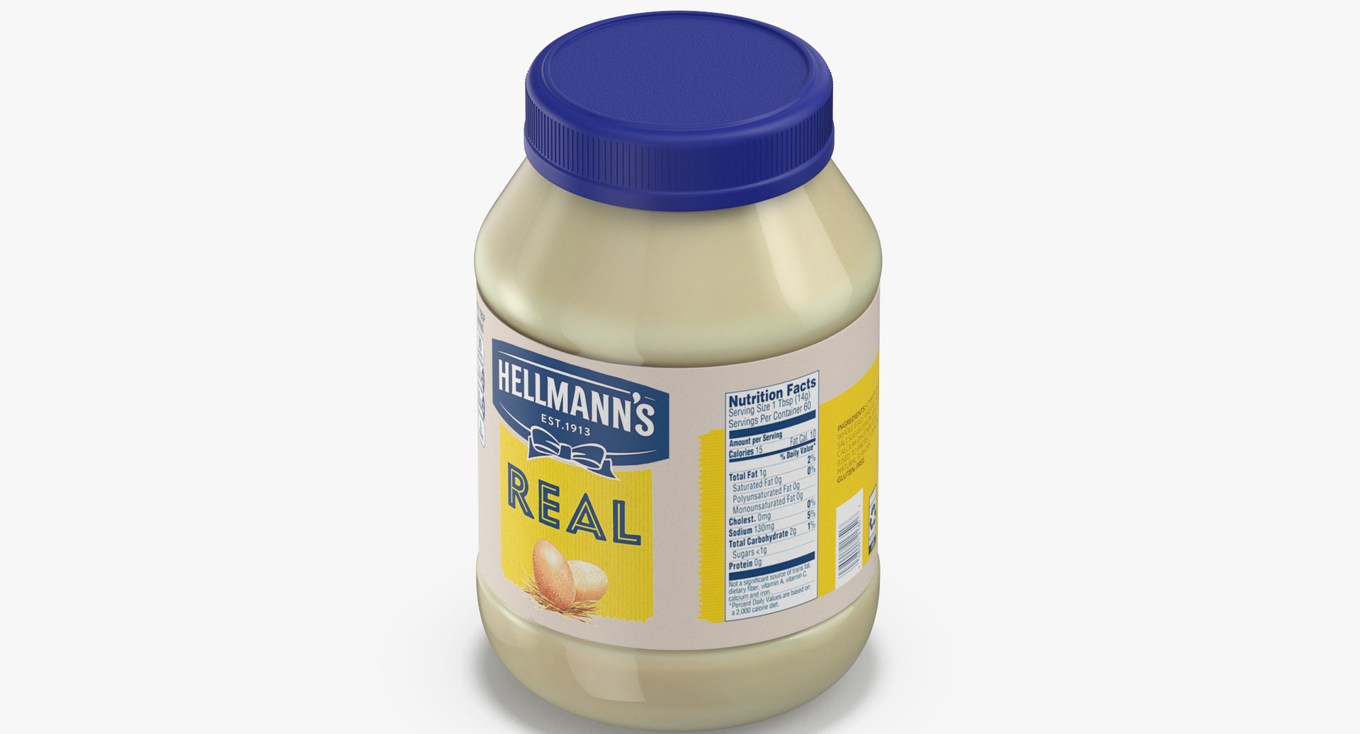 Mayonnaise - jar cup 3D model - TurboSquid 1503419