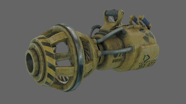 3d sci-fi cannon model