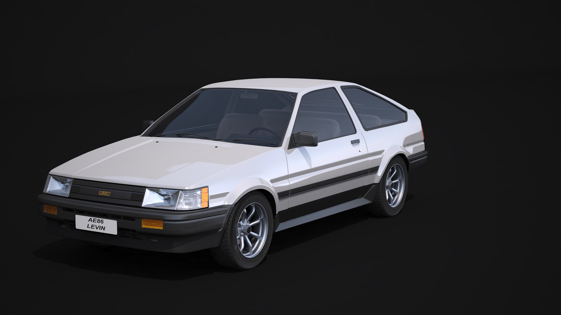 Toyota ae86 levin model - TurboSquid 1503614