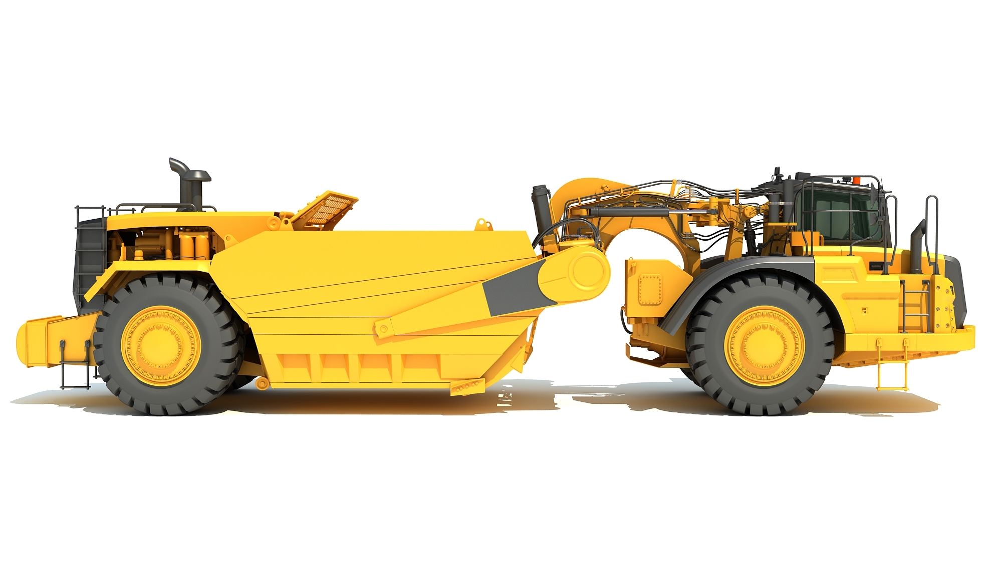 3D tractor scraper model - TurboSquid 1503610