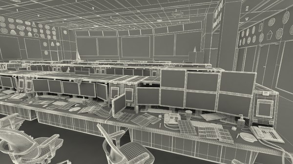 Nasa mission control room model - TurboSquid 1503696