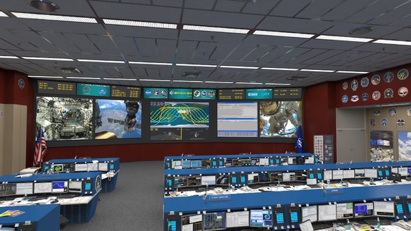 modèle 3D de Centre spatial de la salle de contrôle de mission de la ...