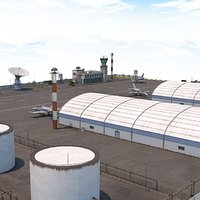 military base resolution 3d model
