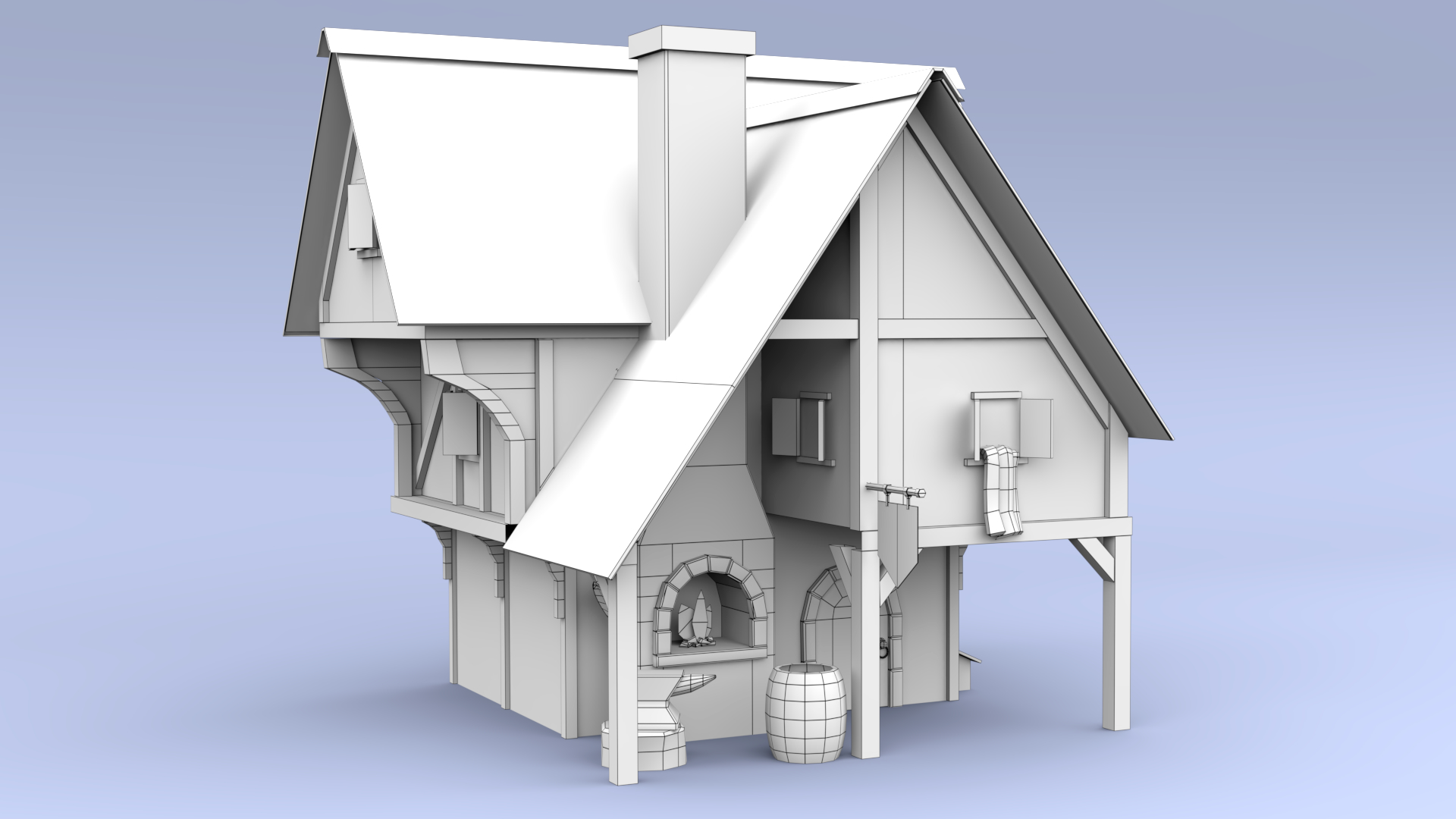 3D medieval blacksmith forge - TurboSquid 1504046