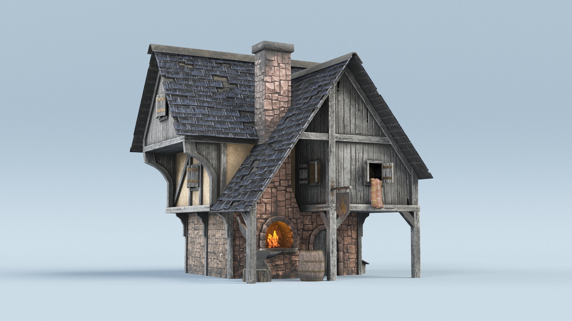 3D medieval blacksmith forge - TurboSquid 1504046