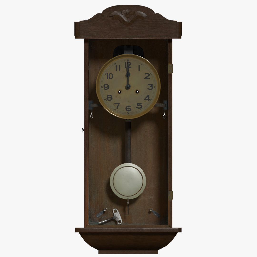 Mechanical pendulum clock 3D model - TurboSquid 1504366