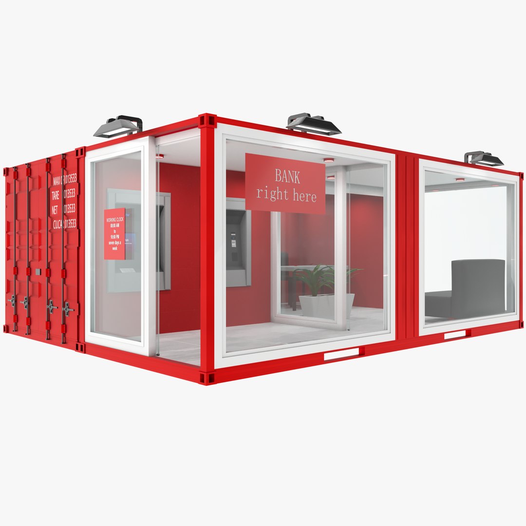 Container bank 3D - TurboSquid 1503709
