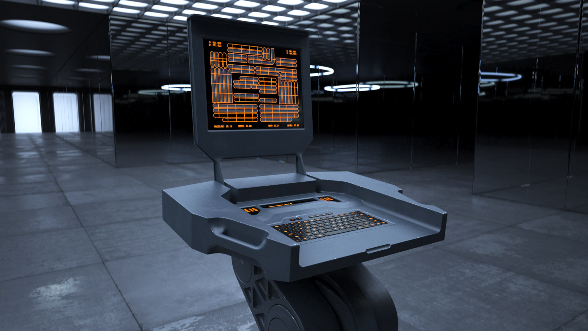 Sci-fi terminal 3D model - TurboSquid 1504269