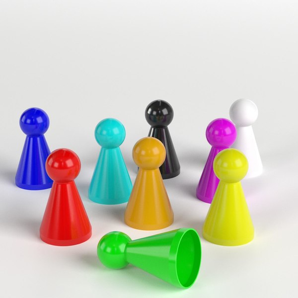 modelo 3d Conjunto de peones de juego de mesa - TurboSquid 1425036