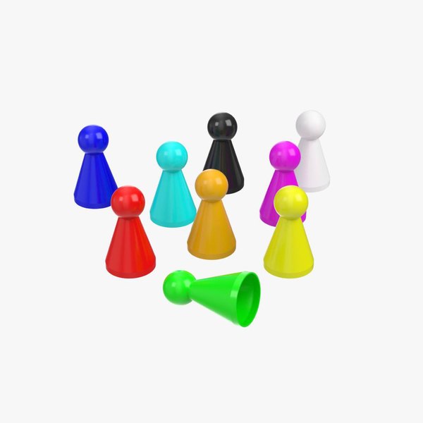 3D board pawns set - TurboSquid 1425036