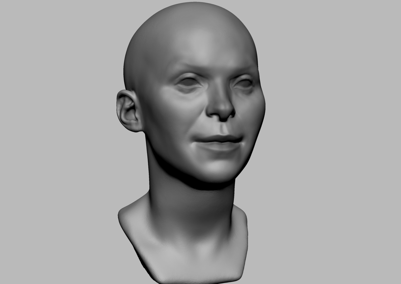 Base female head 3D model - TurboSquid 1504555