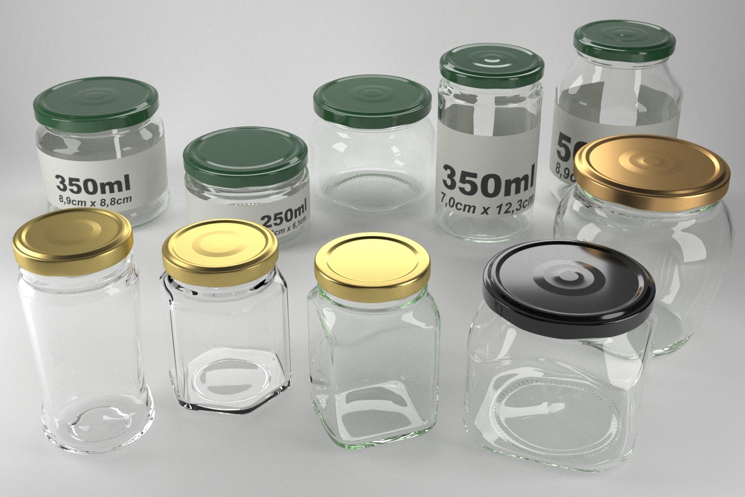 Glass jars vol1 3D model - TurboSquid 1504763