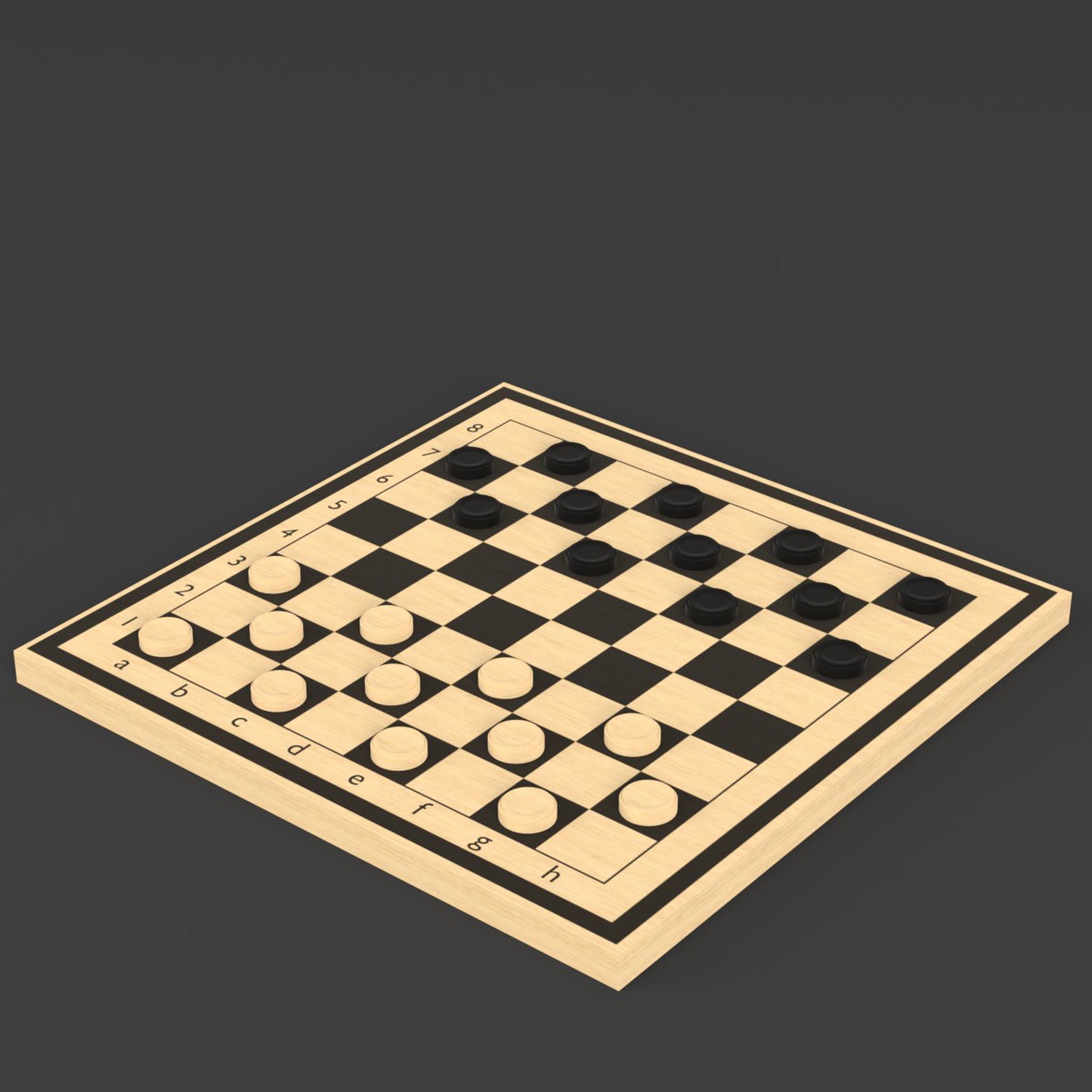 3D draughts board - TurboSquid 1476549