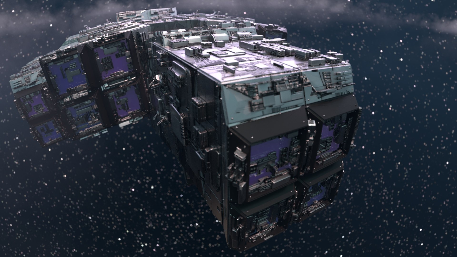 3D starship rendered scene - model - TurboSquid 1504805