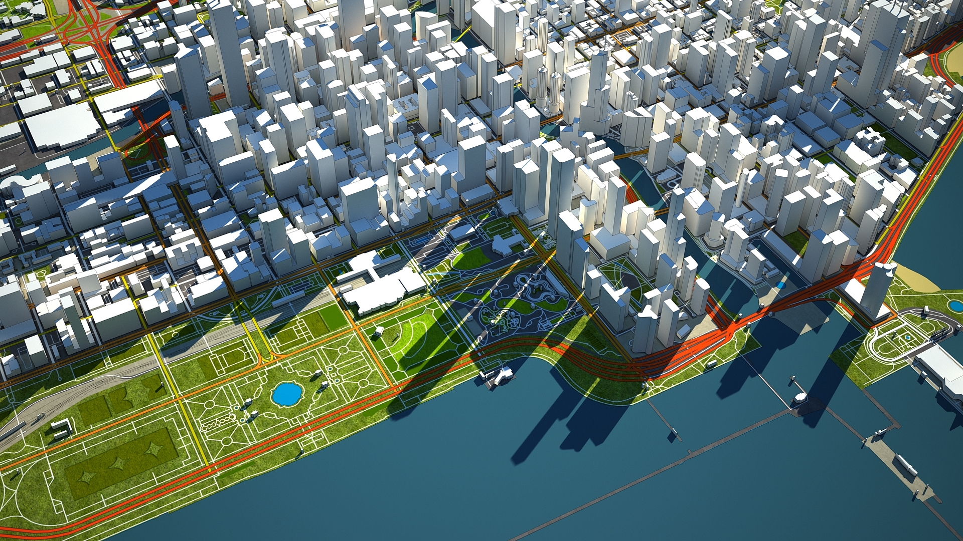Chicago downtown city 3D model - TurboSquid 1504877