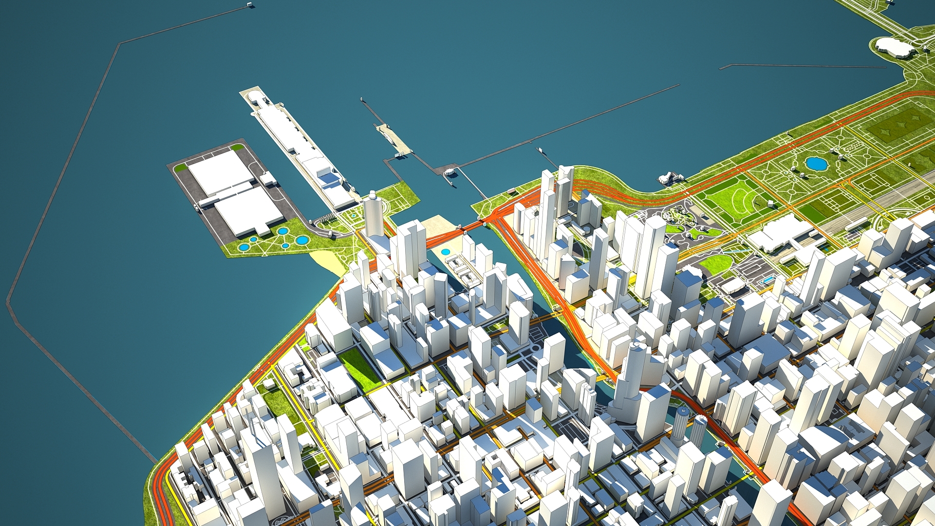 Chicago downtown city 3D model - TurboSquid 1504877