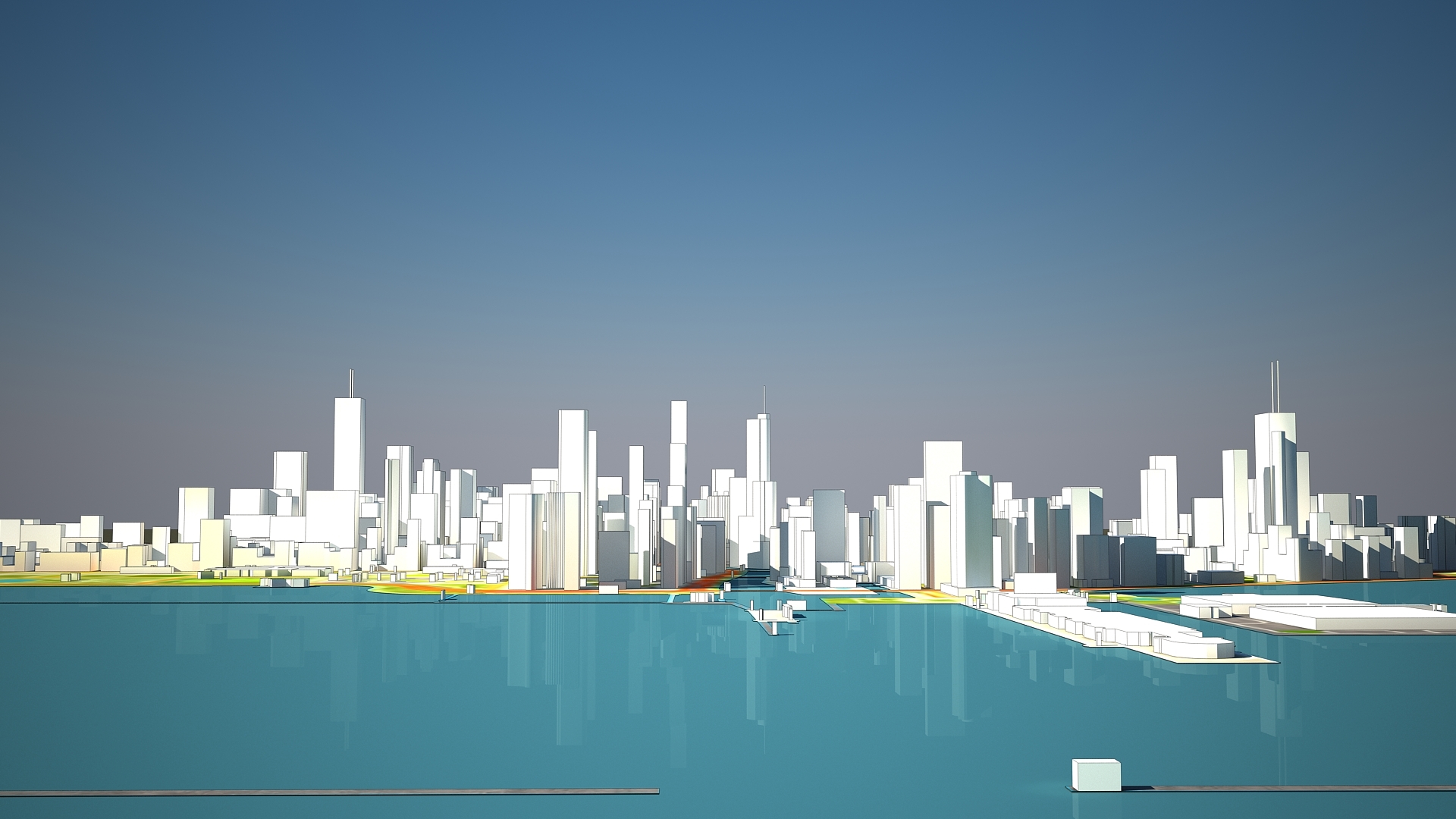 Chicago downtown city 3D model - TurboSquid 1504877