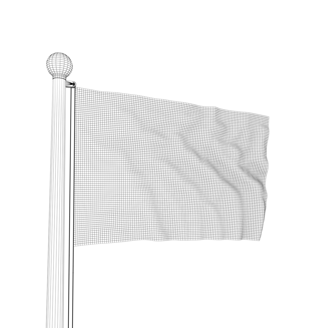 Realistic waving flag 3D model - TurboSquid 1504932