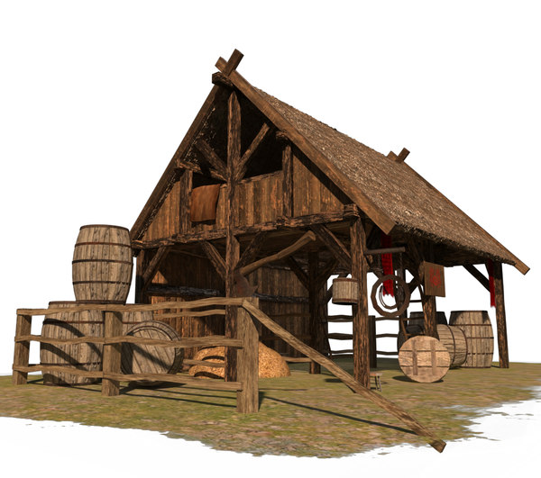 3D medieval viking stable - TurboSquid 1505005