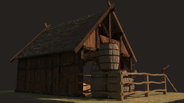 3D medieval viking stable - TurboSquid 1505005