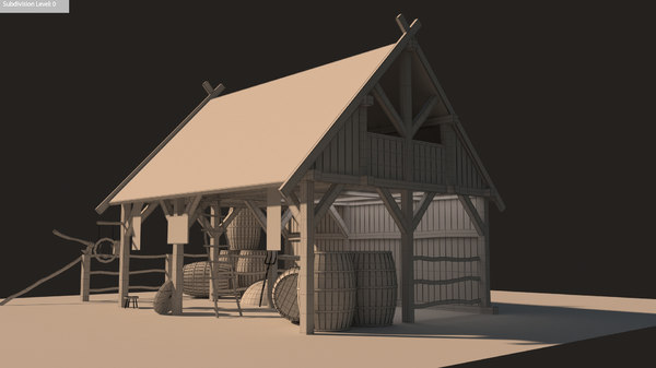 3D medieval viking stable - TurboSquid 1505005