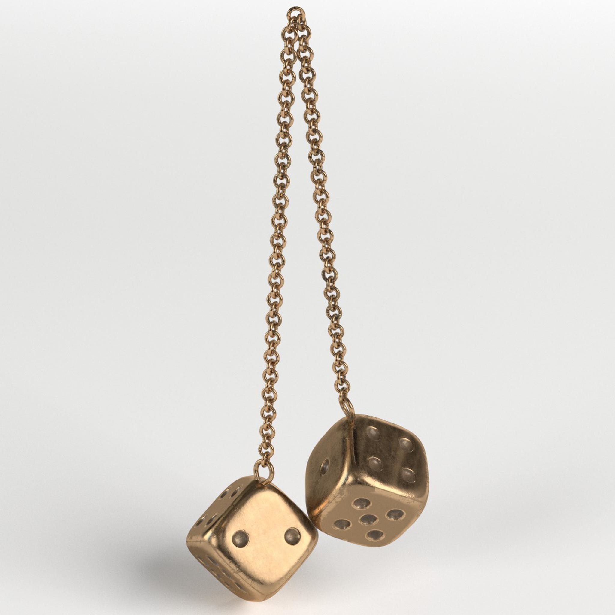 Fuzzy car dice 3D - TurboSquid 1424338