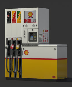 3d model gas pump