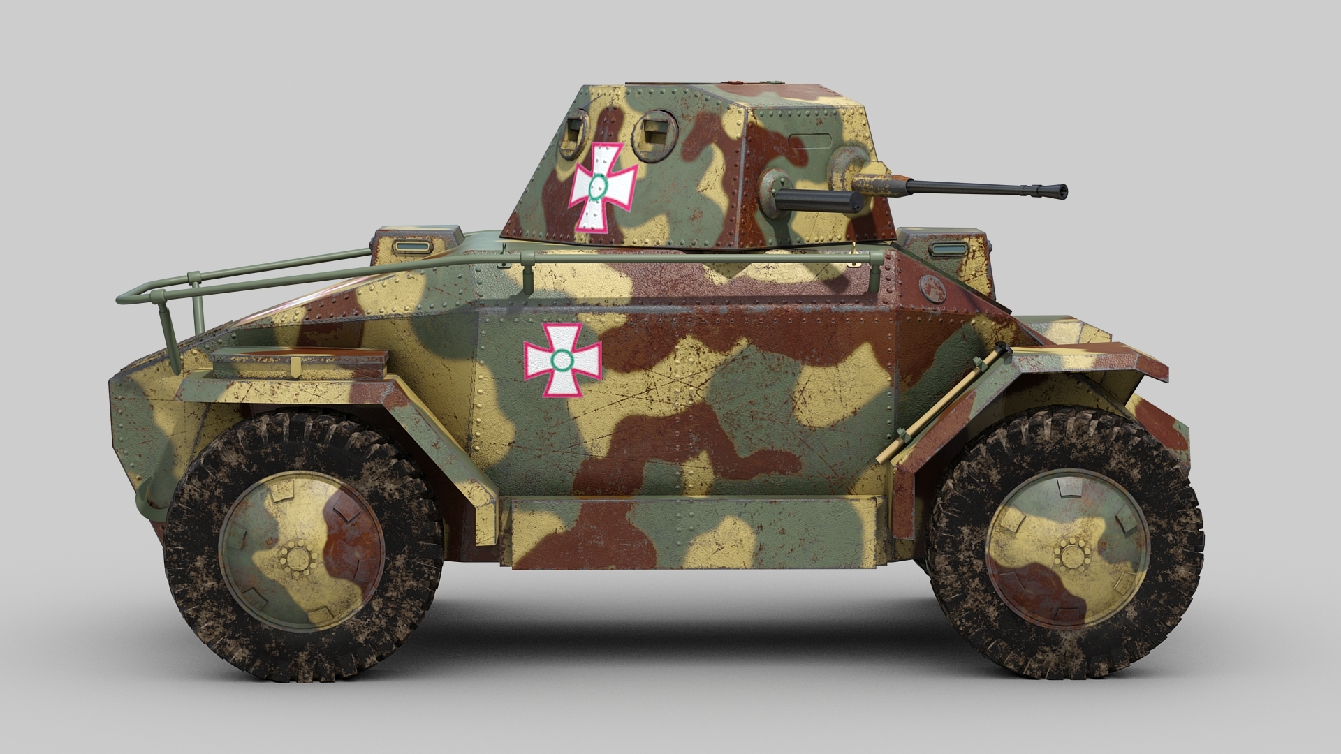 3D model ww2 csaba 39m armored car - TurboSquid 1505244