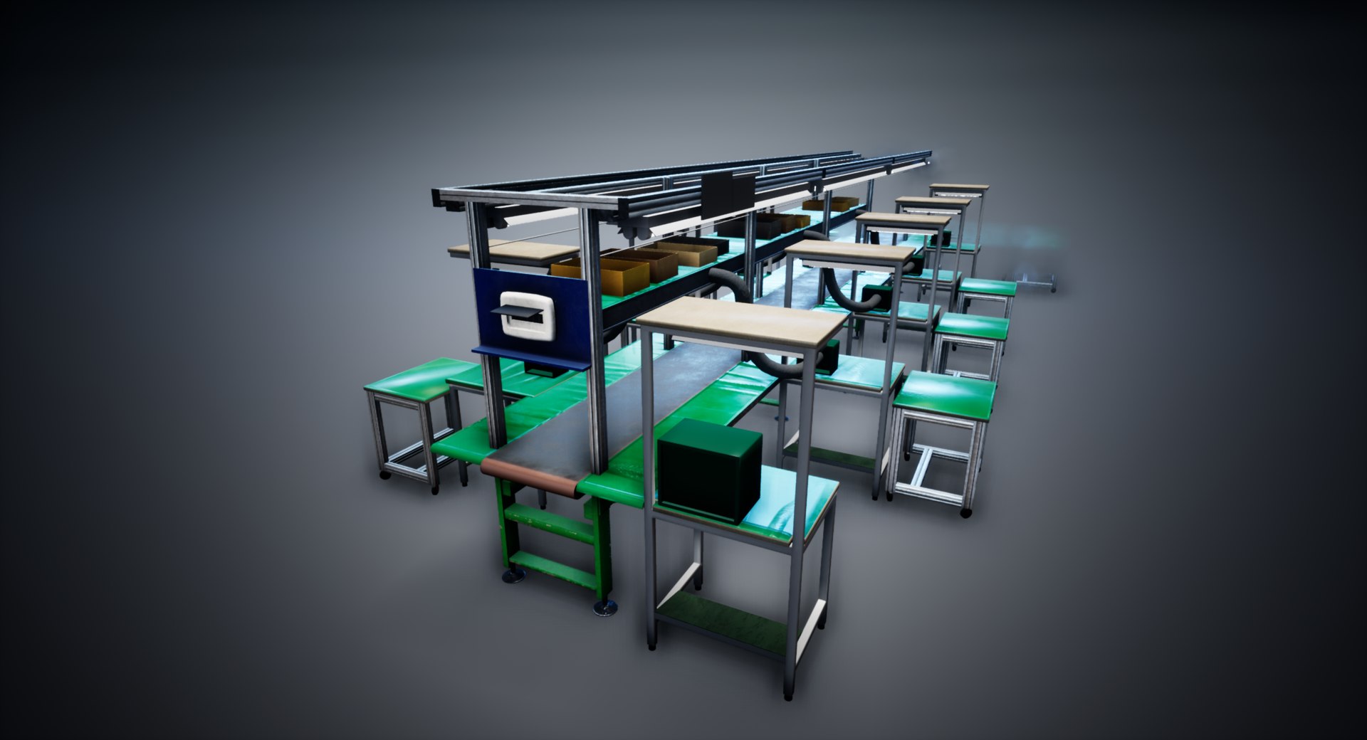 Factory inspection table 3D - TurboSquid 1505447