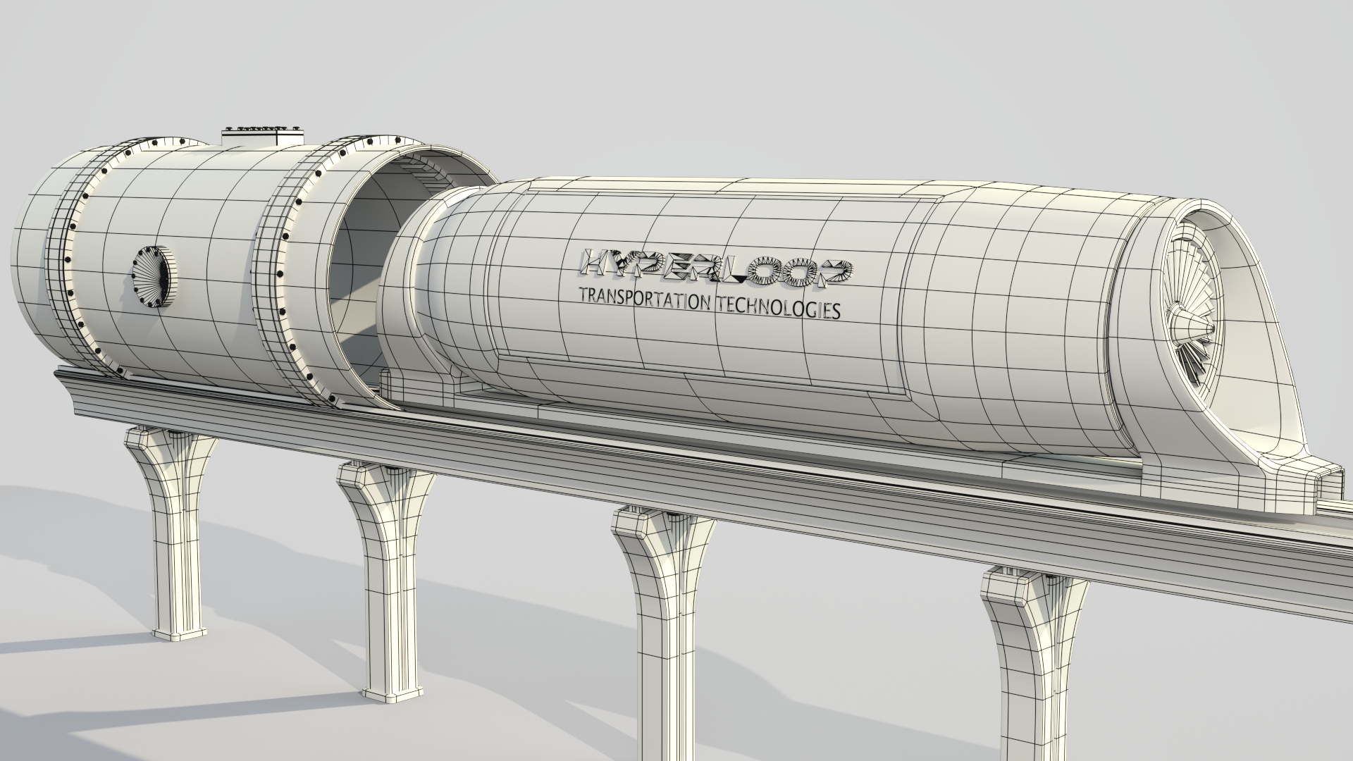 Hyperloop train 3D model - TurboSquid 1505500