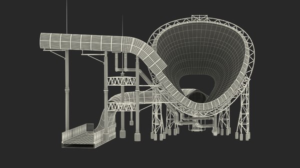 3D giant funnel waterslide water slide model - TurboSquid 1505583