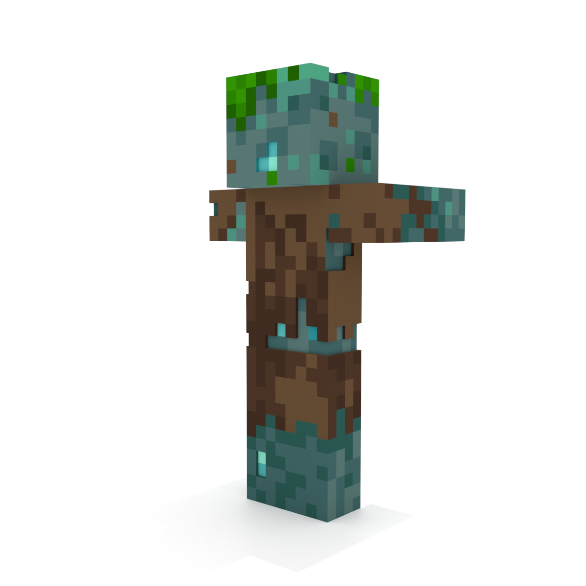 3D minecraft drowned - TurboSquid 1505786