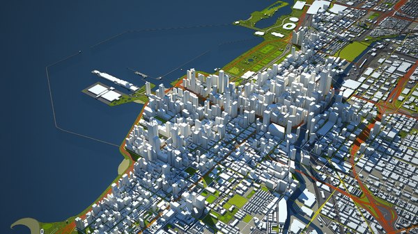 3D model chicago skyline - TurboSquid 1506068