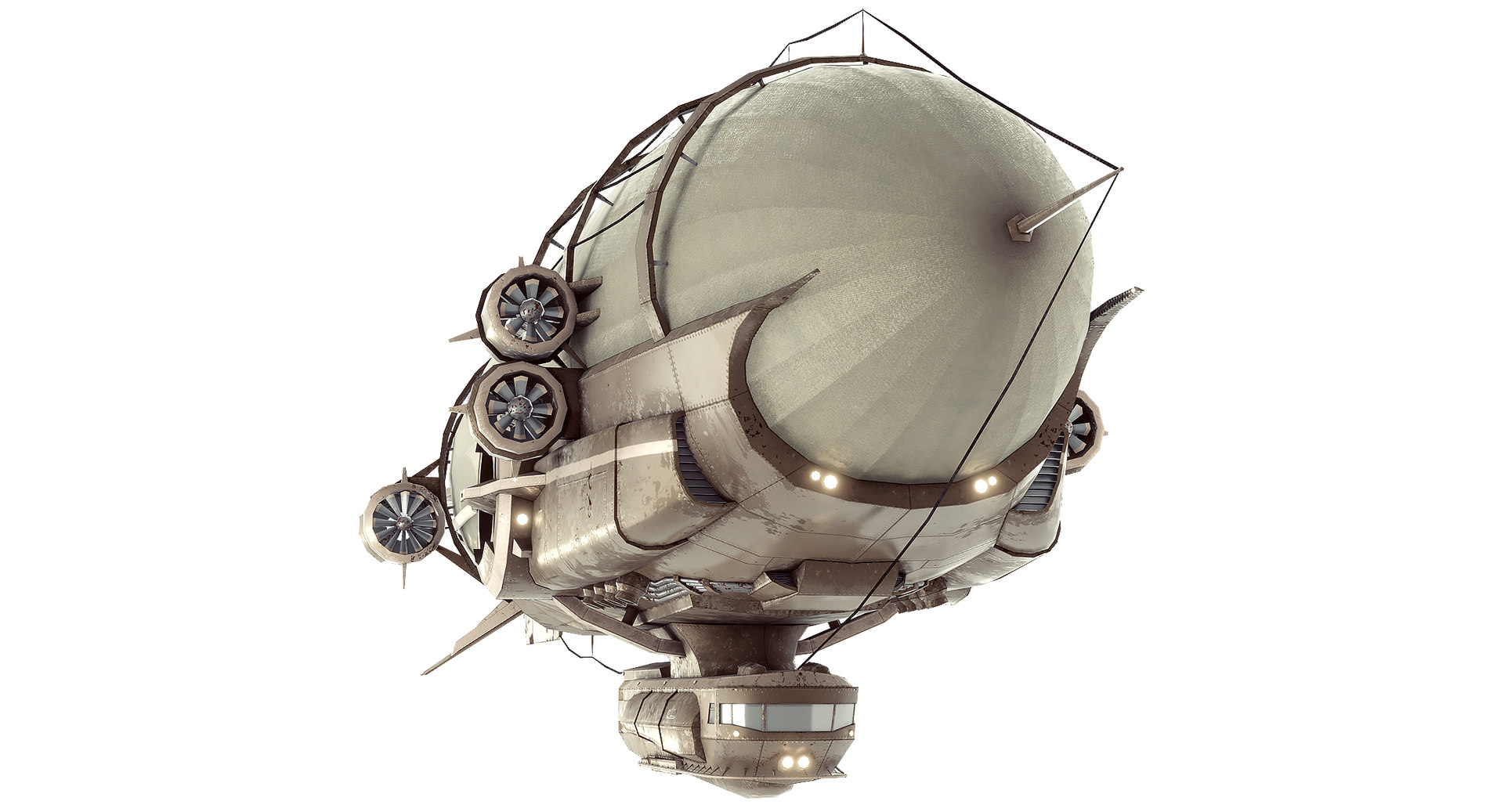 Steampunk airship - model - TurboSquid 1503383