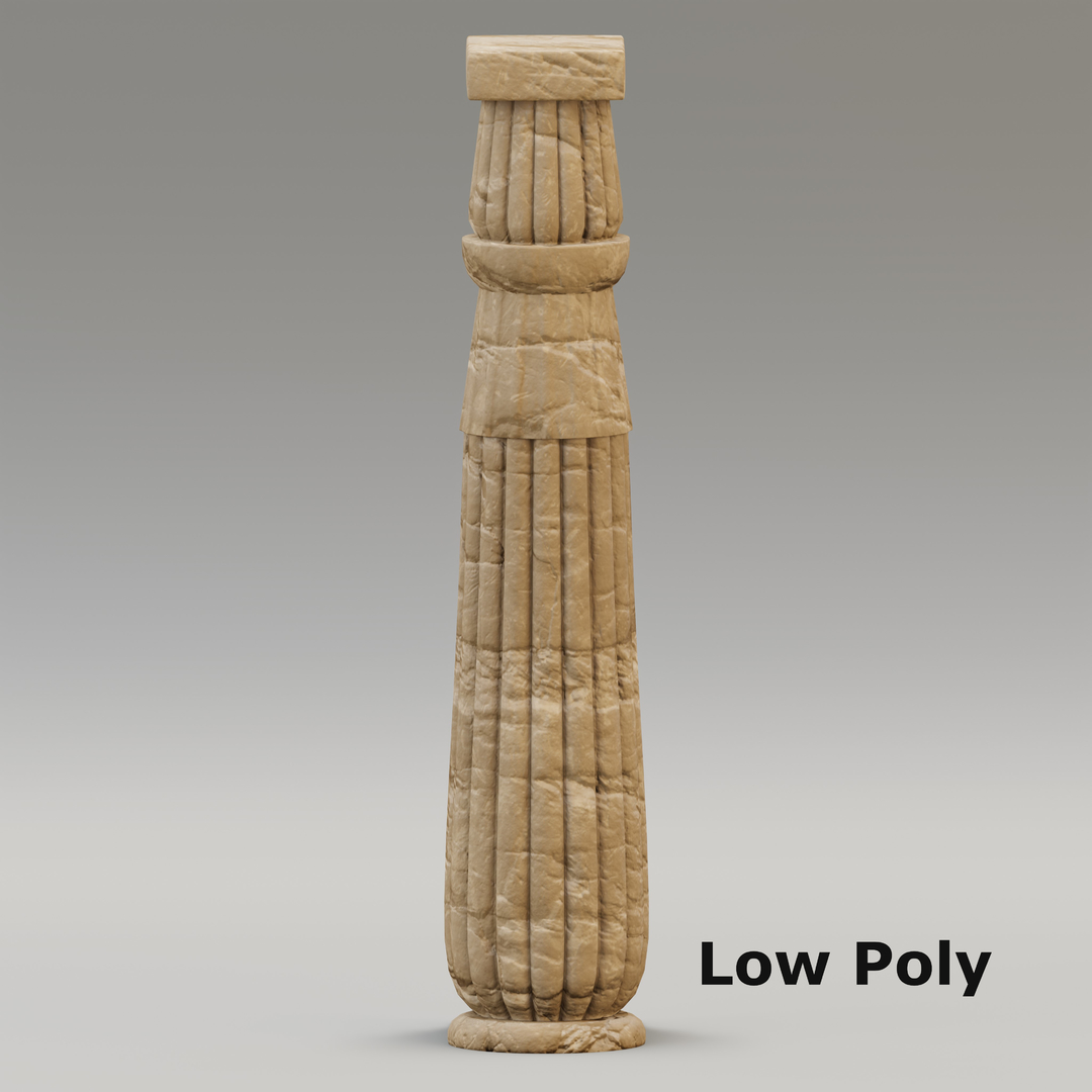 Egyptian column 3D model - TurboSquid 1506434