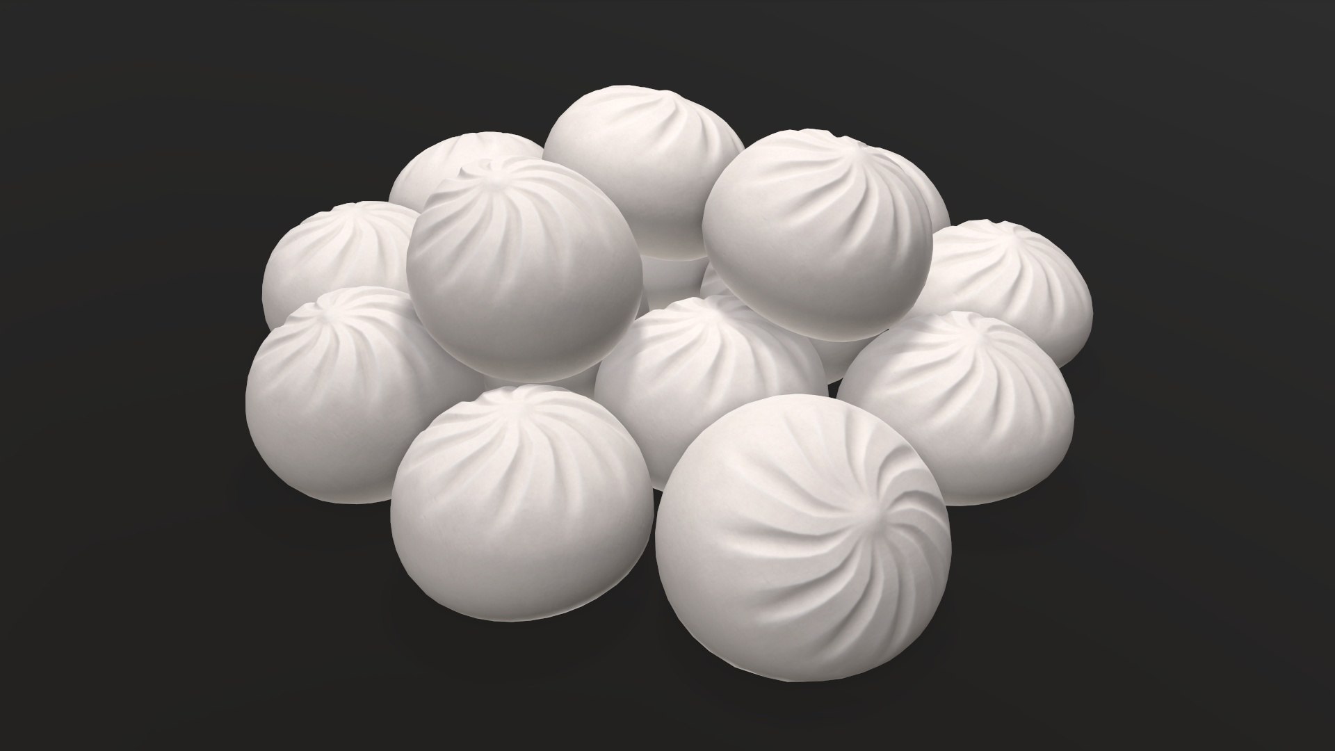 3D dumplings khinkali - TurboSquid 1506423
